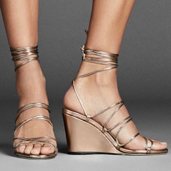 Tamara Mellon | Shoes | Tamara Mellon Wedge Strapy Heels | Poshmark